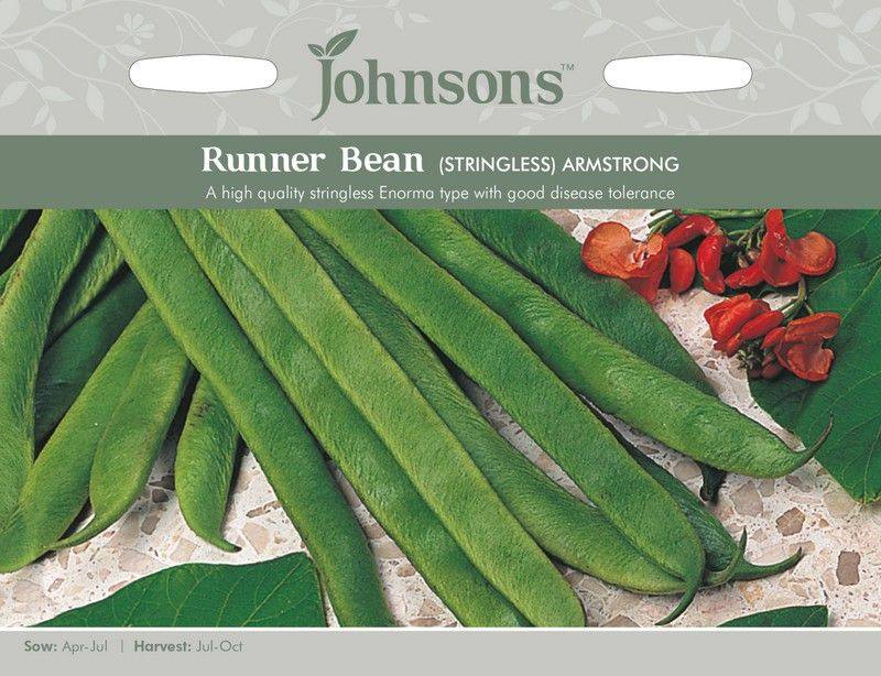 Johnsons Runner Bean Armstrong Stringless Seeds – Croft Home & Garden