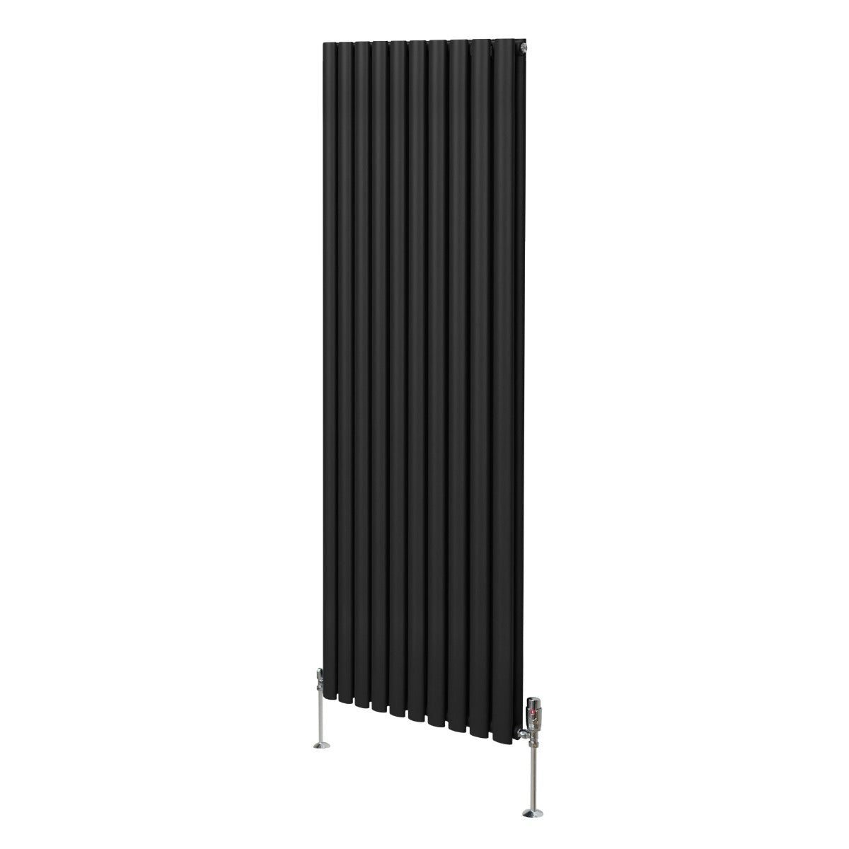 Oval Column Radiator & Valves - 1800mm x 600mm Black – Croft Home & Garden