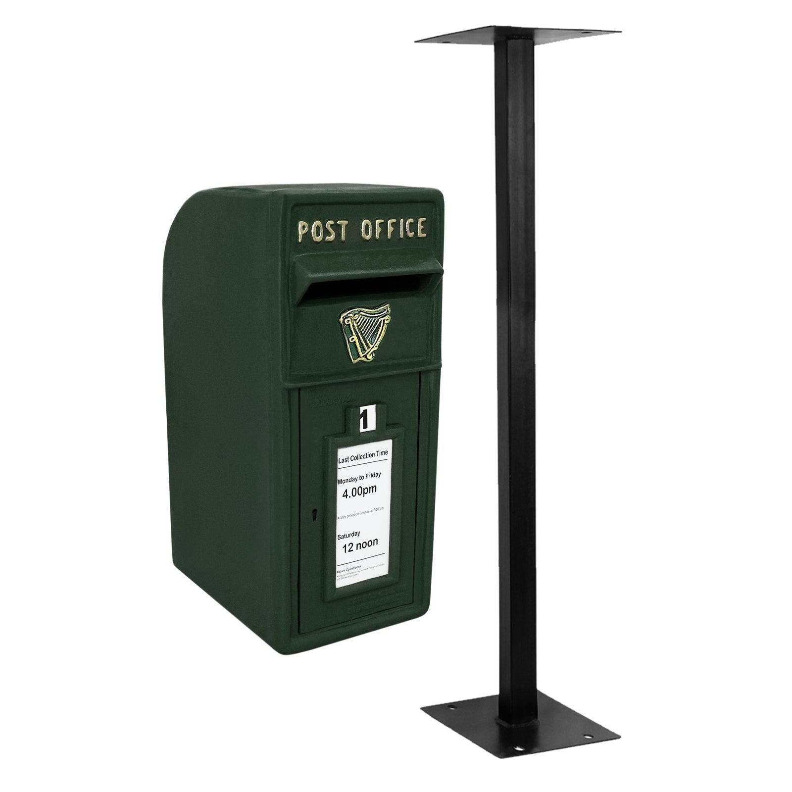 Green Irish Post Box with Stand – Croft Home & Garden