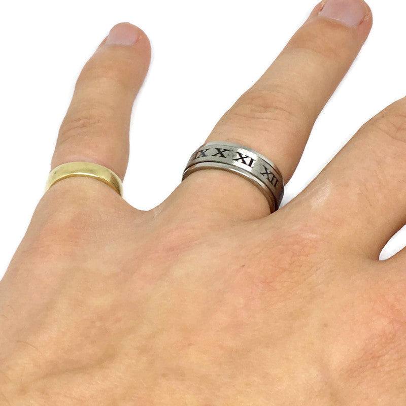Roman Numerals Spinning Band Ring – Croft Home & Garden