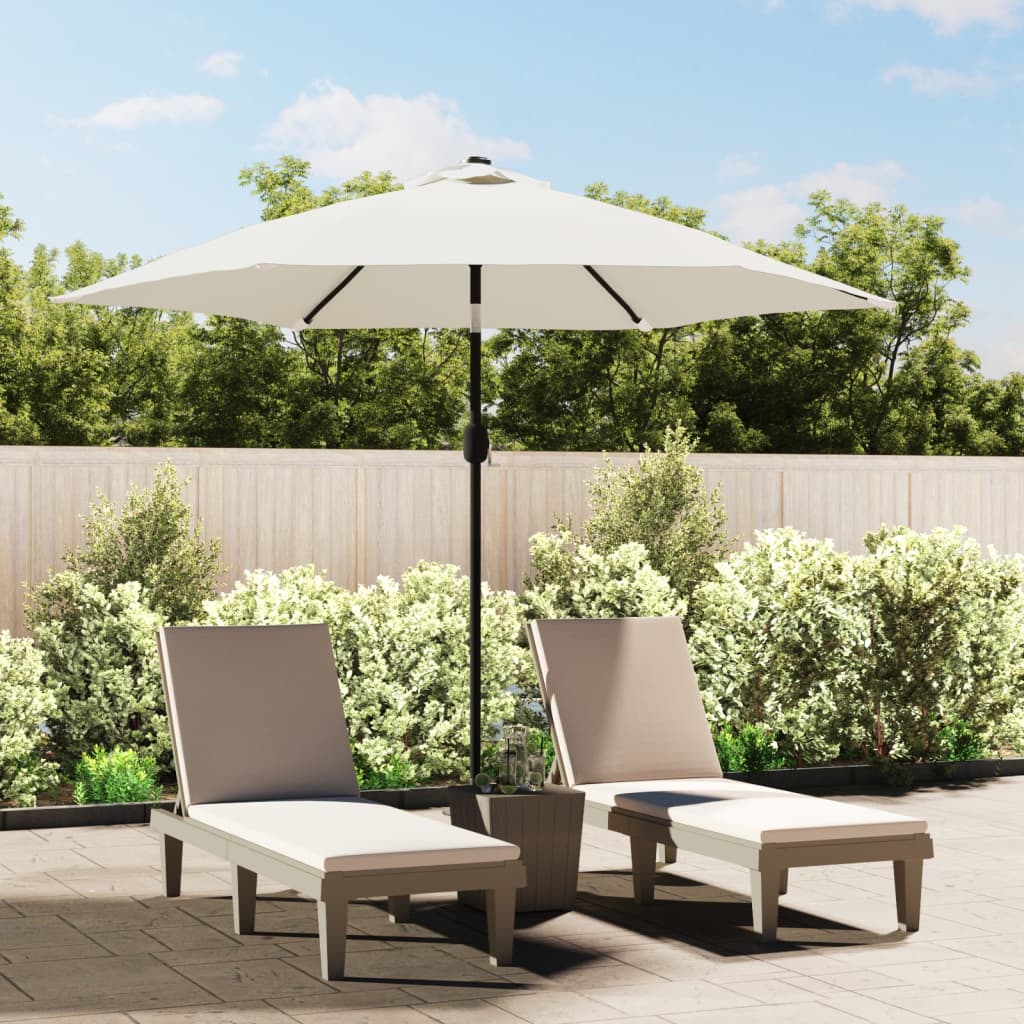 Parasol Sand White 3m Steel Pole – Croft Home & Garden