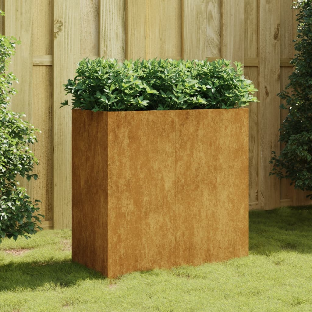 Planter 40x80x80 cm Corten Steel – Croft Home & Garden