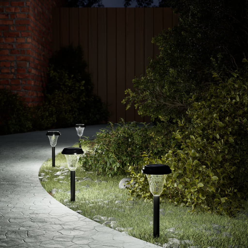 Solar Pathway Lights with Ground Spikes 12 pcs White – Croft Home & Garden