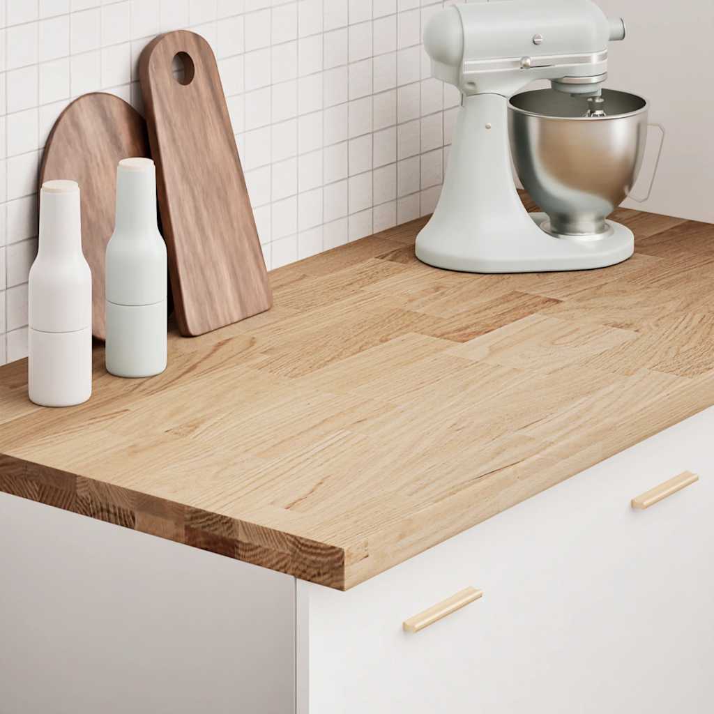 Kitchen Worktop 120x63.5x4 cm Solid Wood Oak Rectangular – Croft Home ...