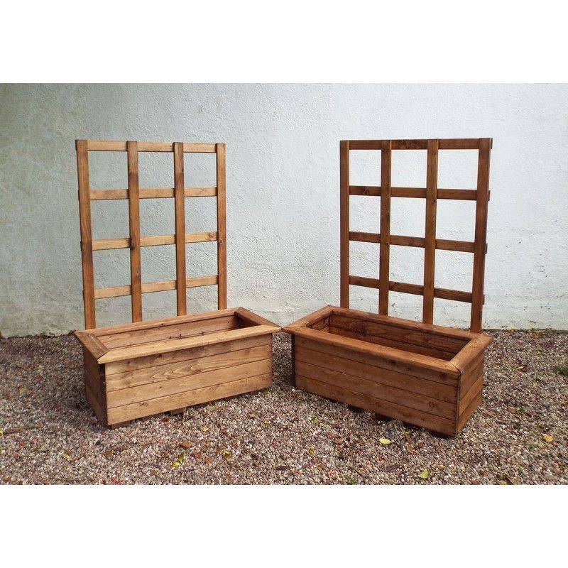 Scandinavian Redwood Garden Planter Trellis Set by Charles Taylor ...