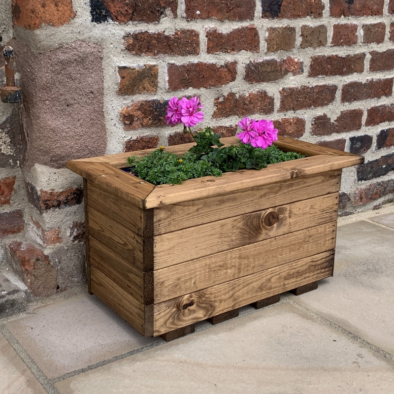 Small Scandinavian Redwood Garden Planter Trough – Croft Home & Garden