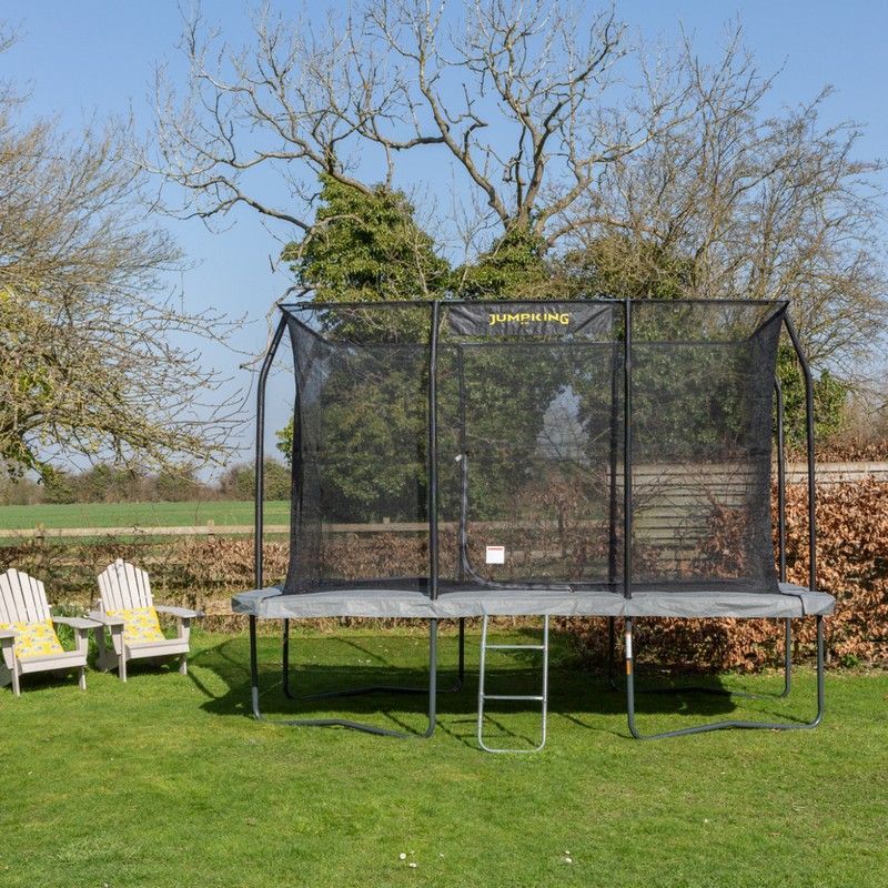 8ft x 12ft JumpKing Rectangular Combo Pro Trampoline – Croft Home & Garden