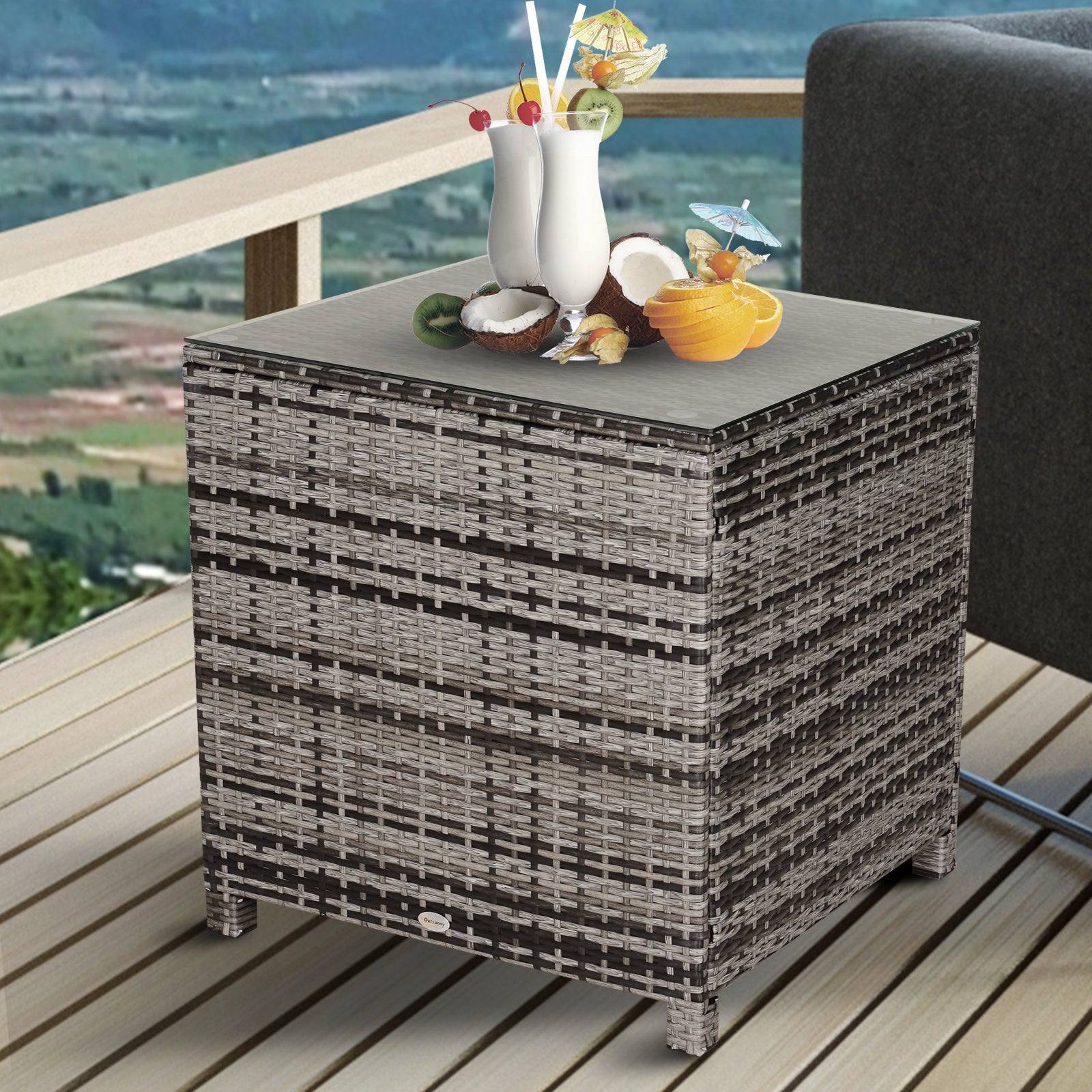 Square PE Rattan Garden Table – Croft Home & Garden