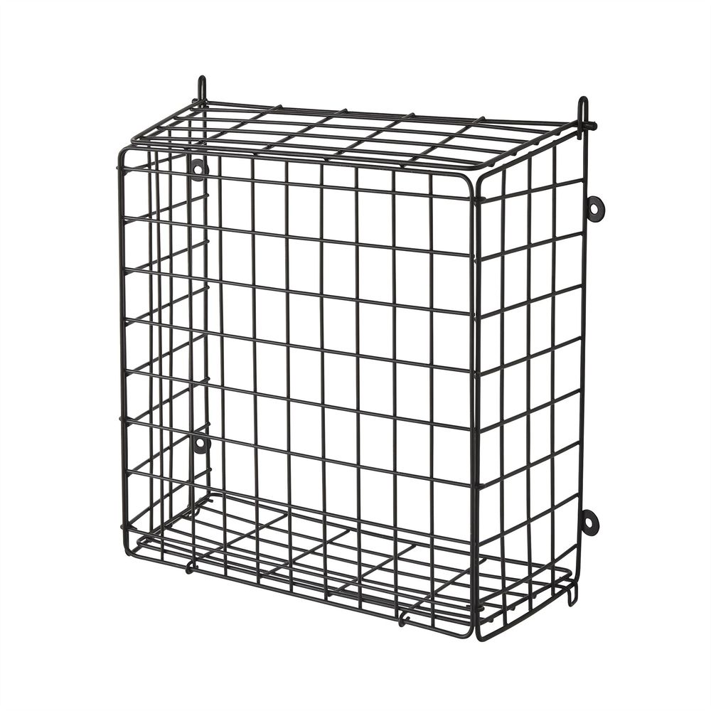 Black Letter Box Catcher Cage With Lift Up Lid – Croft Home & Garden