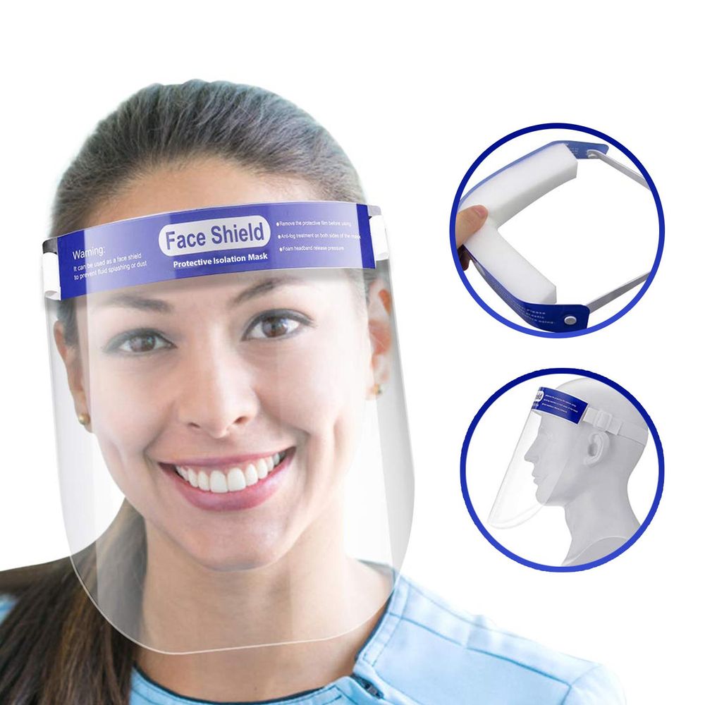 Full Face Shield Visor PPE Safety Transparent Clear Plastic – Croft ...